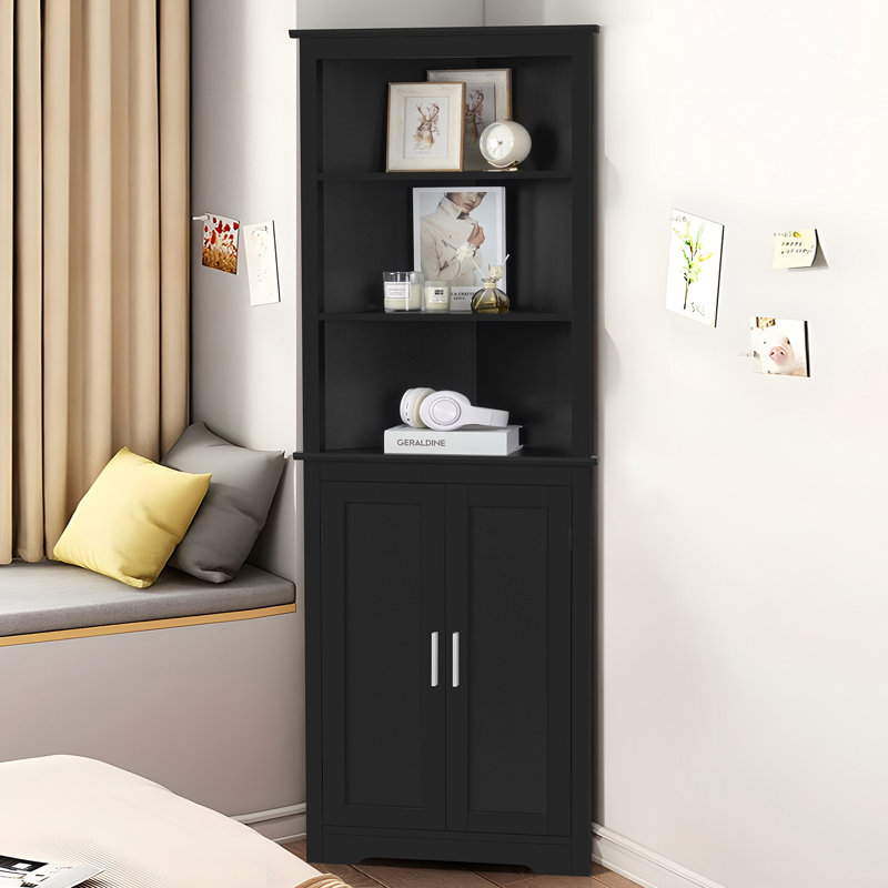 Winston Porter Karile 63.77 Bookcase Cabinet & Reviews | Wayfair